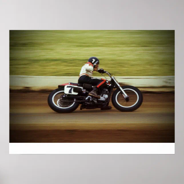 MERT LAWWILL POSTER - 1972 FLAT TRACK RACE | Zazzle
