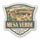 Mesa Verde National Park Illustration Travel Art Sticker | Zazzle