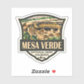Mesa Verde National Park Illustration Travel Art Sticker | Zazzle