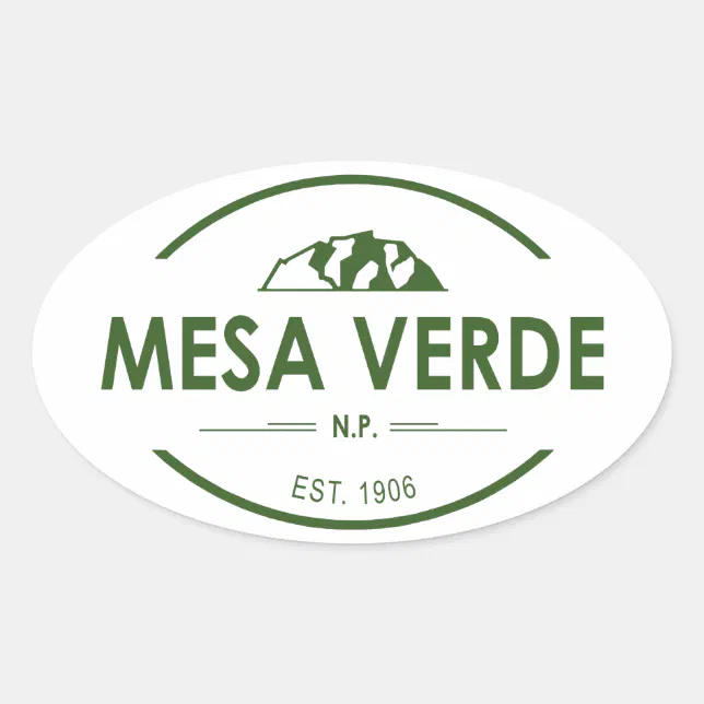 Mesa Verde National Park Oval Sticker | Zazzle