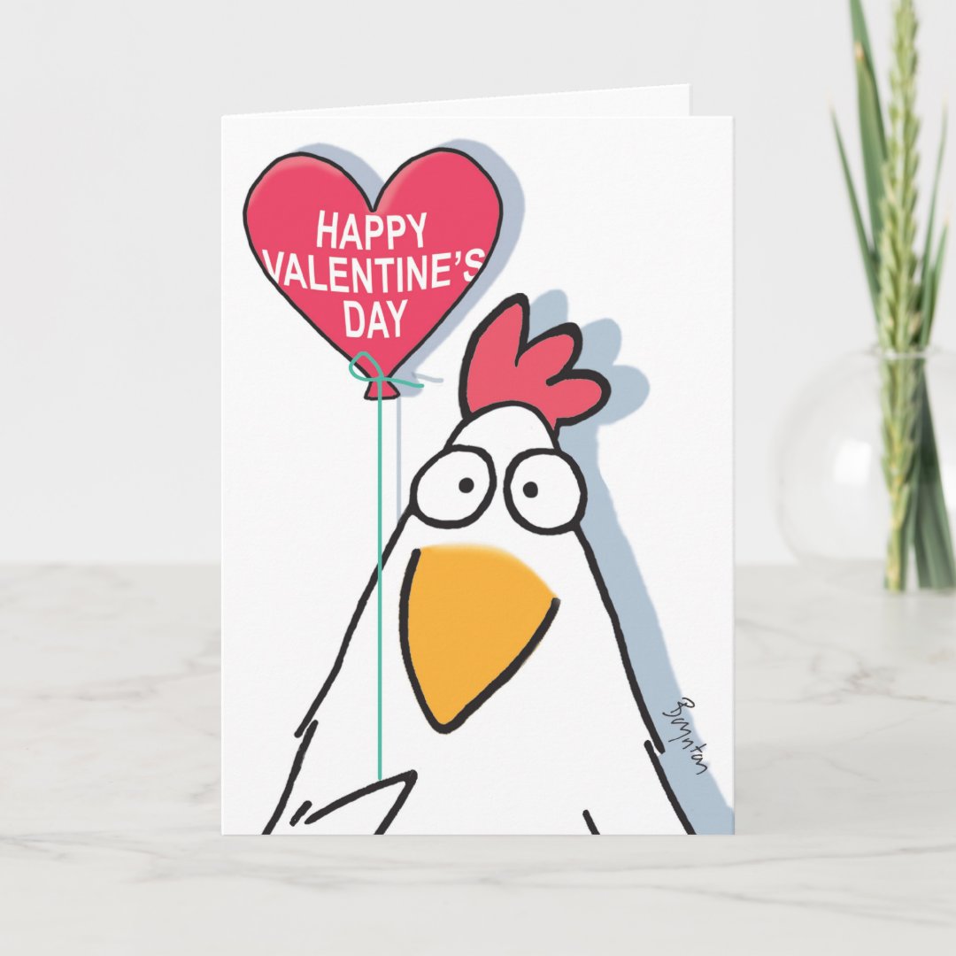 MESMERIZED CHICKEN Valentines by Boynton Holiday Card | Zazzle