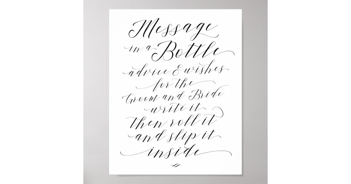 Message in a Bottle Alternative Guest Book Sign | Zazzle.com