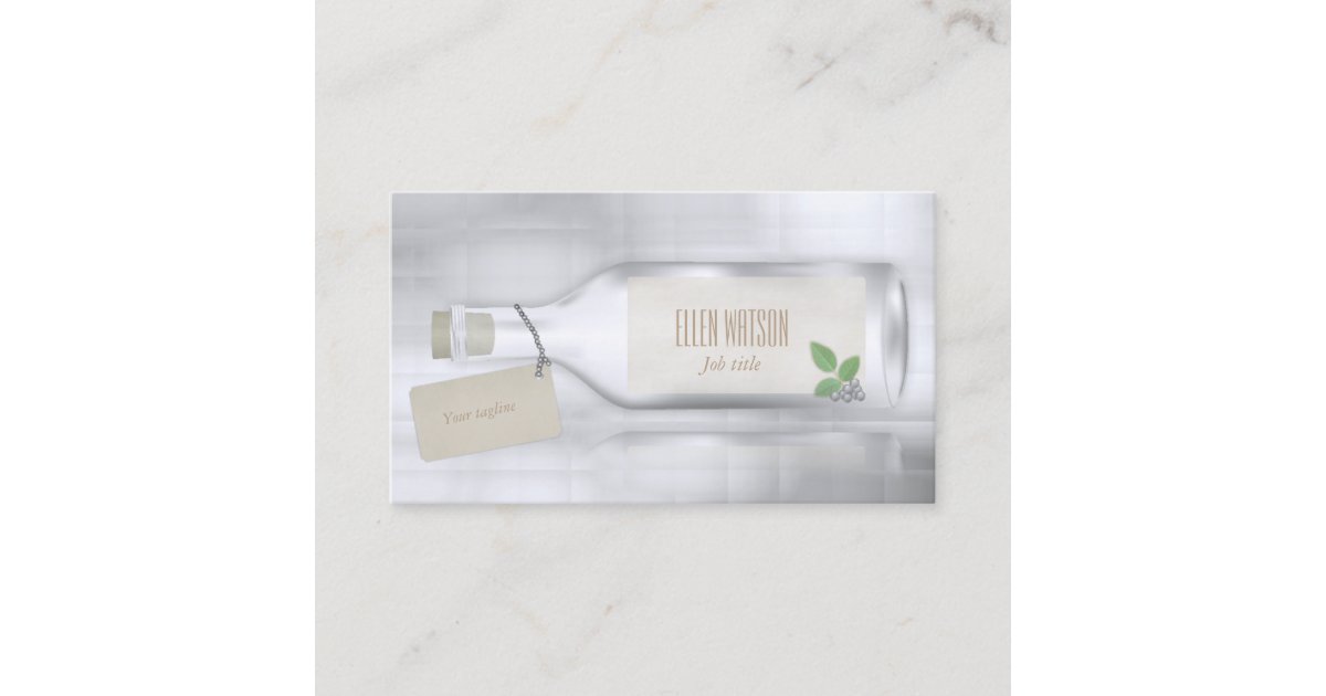 Message in a bottle business card | Zazzle