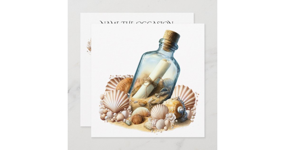 Message in a Bottle Invitation | Zazzle