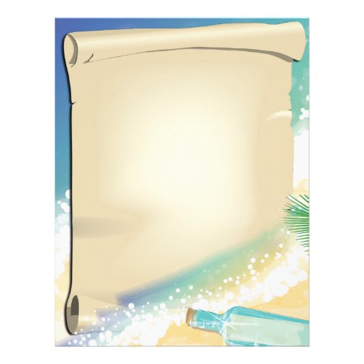 Message in a Bottle Letterhead Template | Zazzle