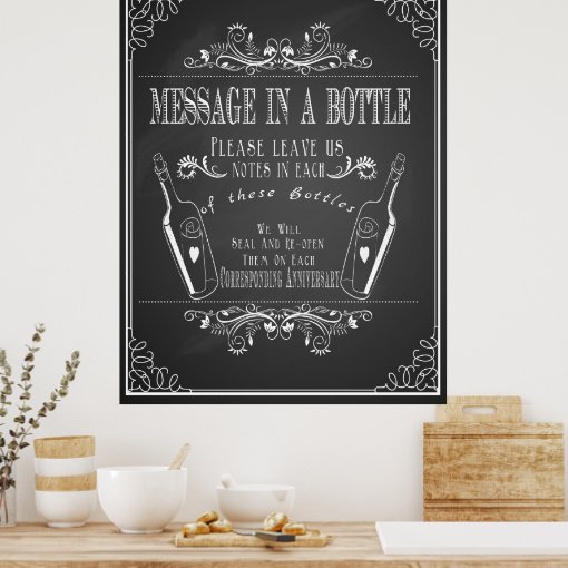 "Message in a bottle" wedding guest book | Zazzle