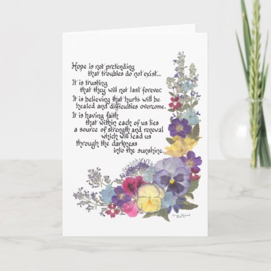 Message of Hope card | Zazzle.com