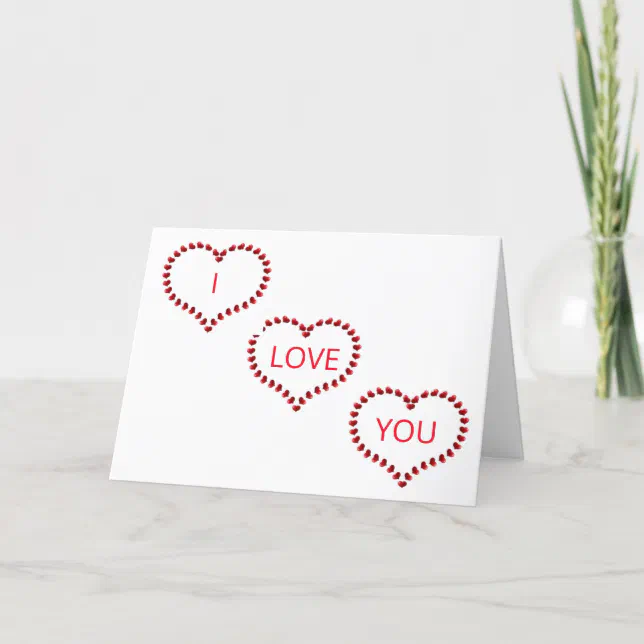 MESSAGES IN HEARTS SAY HAPPY BIRTHDAY CARD | Zazzle