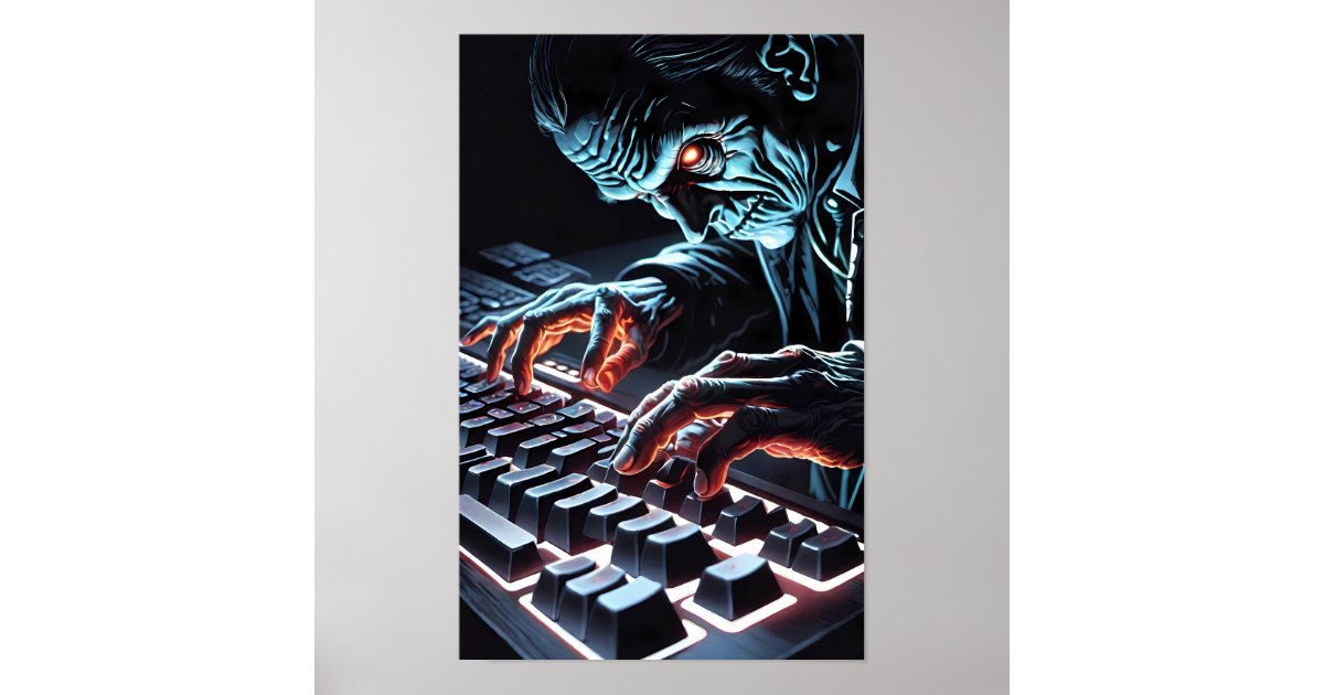 Messenger of the Undead - Ken Gage Horror Art Poster | Zazzle