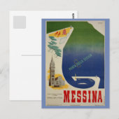 Messina port of Sicily vintage Italian travel ad Postcard | Zazzle