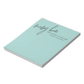 Messy Bun Personalized To Do List | Turquoise Notepad | Zazzle