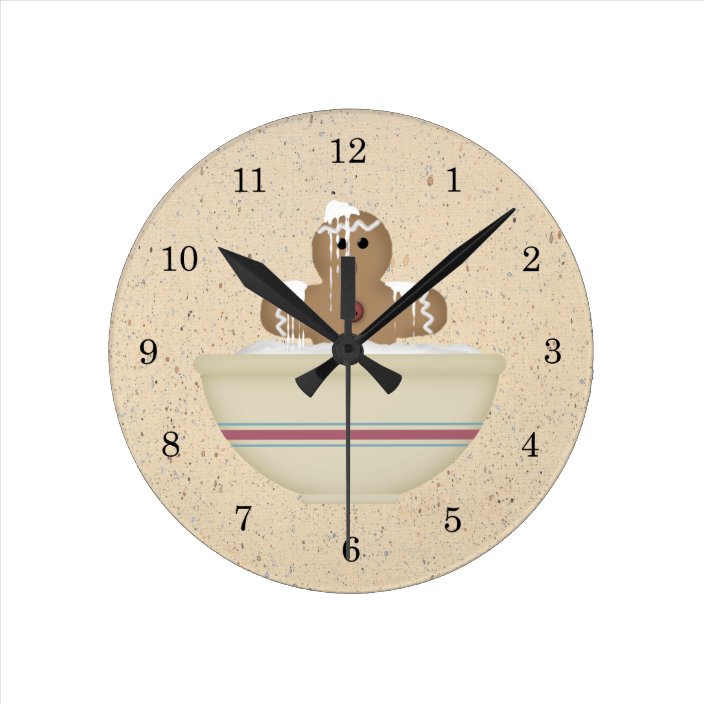 Messy Gingerbread Man Wall Clock | Zazzle.com
