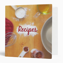 Messy Kitchen Recipe Binder | Zazzle