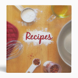 Messy Kitchen Recipe Binder | Zazzle