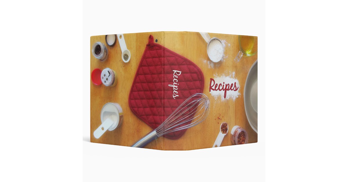 Messy Kitchen Recipe Binder | Zazzle