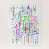 Metabolic pathway metro map jigsaw puzzle | Zazzle