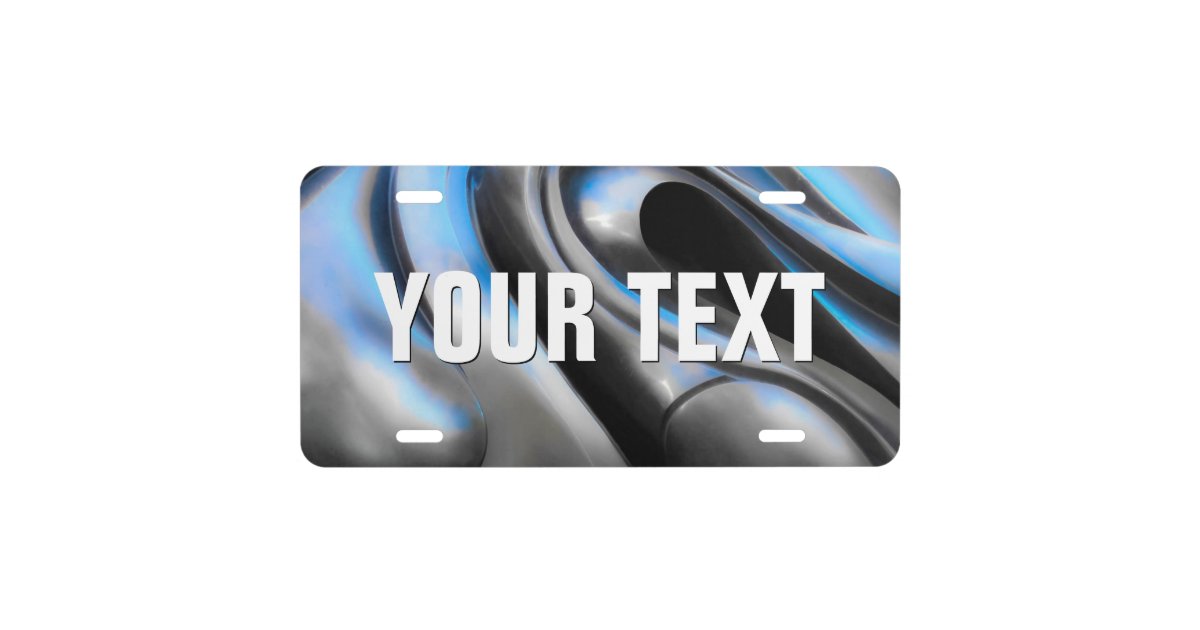 Metal Abstract Aluminum License Plate | Zazzle