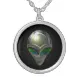 Metal Alien Head 02 Necklace | Zazzle
