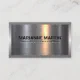 Metal Aluminum Silver Brushed | Industrial Border Business Card | Zazzle