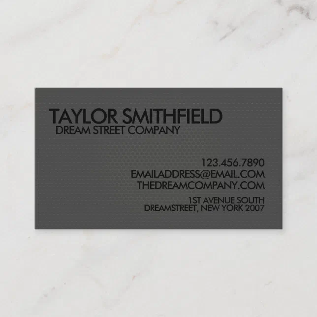 Metal Black Modern Professional Business Card | Zazzle