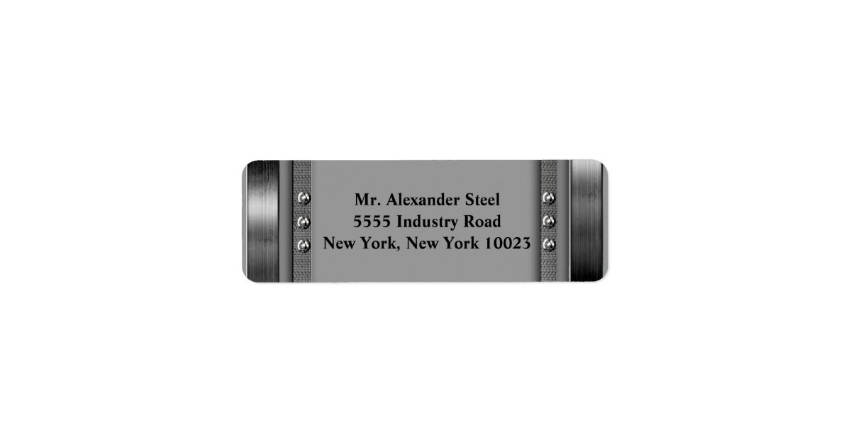 Metal Border With Bolts Labels | Zazzle
