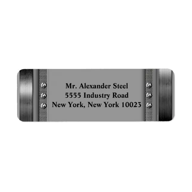 Metal Border With Bolts Labels | Zazzle
