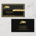 Metal Brushed Columns Logistics Trucking Company Business Card | Zazzle