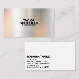Metal Color Shift Trendy Modern Business Card | Zazzle