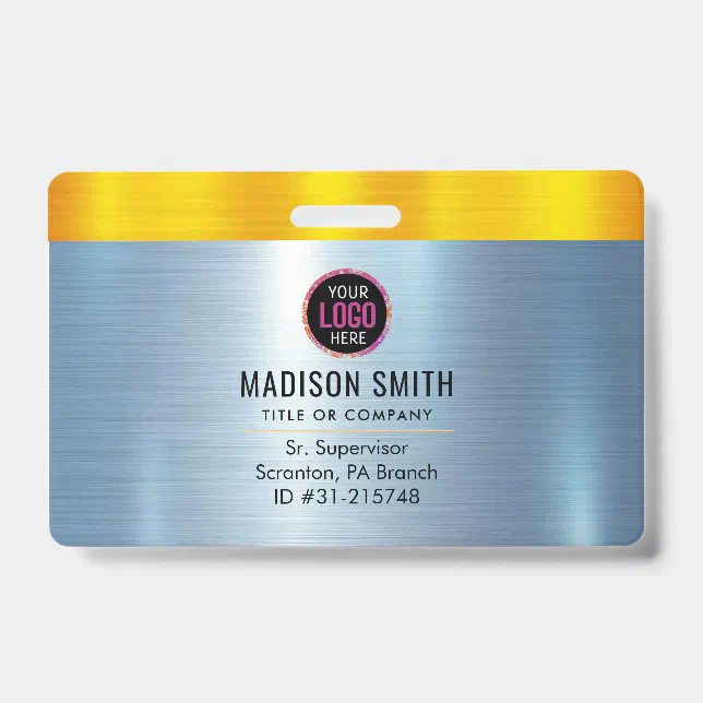 METAL Company Logo ID Employee Badge | Zazzle