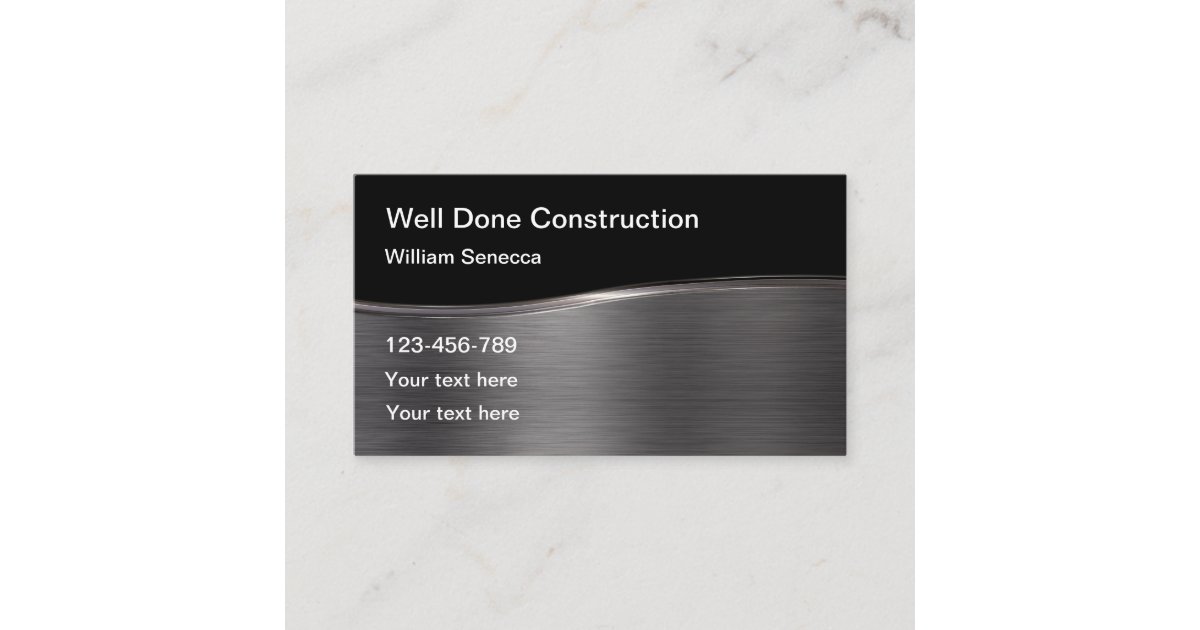 Metal Construction Business Template Business Card | Zazzle