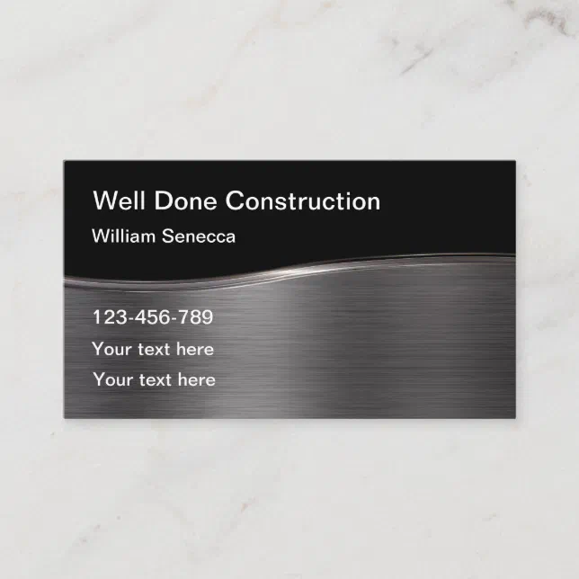 Metal Construction Business Template Business Card | Zazzle