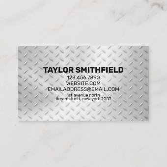 METAL CONSTRUCTION PROFESSIONAL BUSINESS CARD | Zazzle