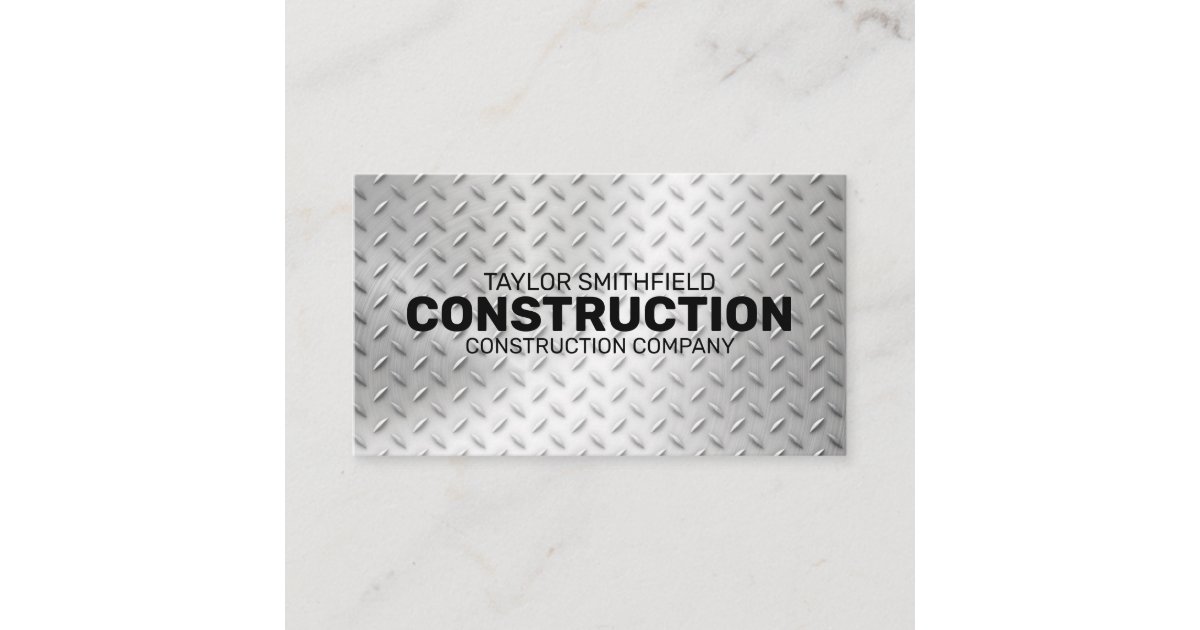 METAL CONSTRUCTION PROFESSIONAL BUSINESS CARD | Zazzle