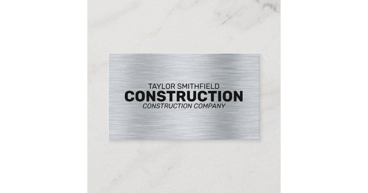 METAL CONSTRUCTION PROFESSIONAL BUSINESS CARD | Zazzle
