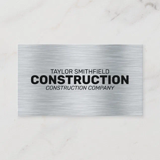 METAL CONSTRUCTION PROFESSIONAL BUSINESS CARD | Zazzle