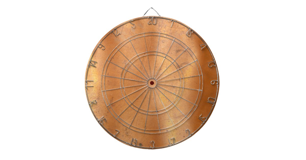 Metal copper texture dart board | Zazzle