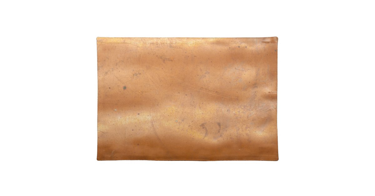 Metal copper texture placemat | Zazzle