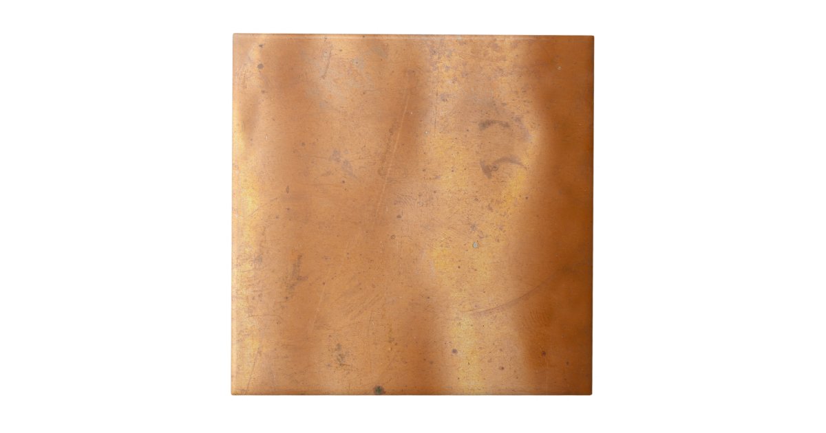 Metal copper texture tile | Zazzle