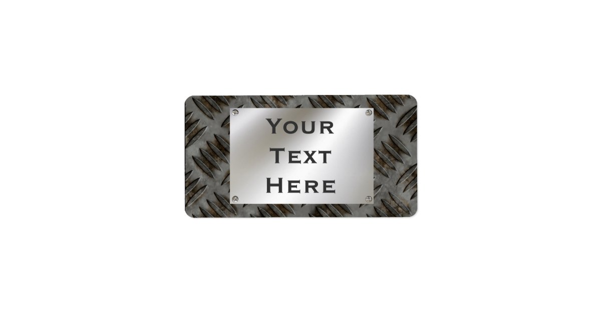 Metal Custom Nameplate Labels | Zazzle