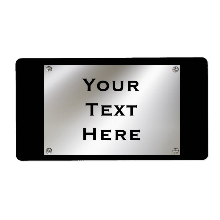 Metal Custom Nameplate Labels | Zazzle.com