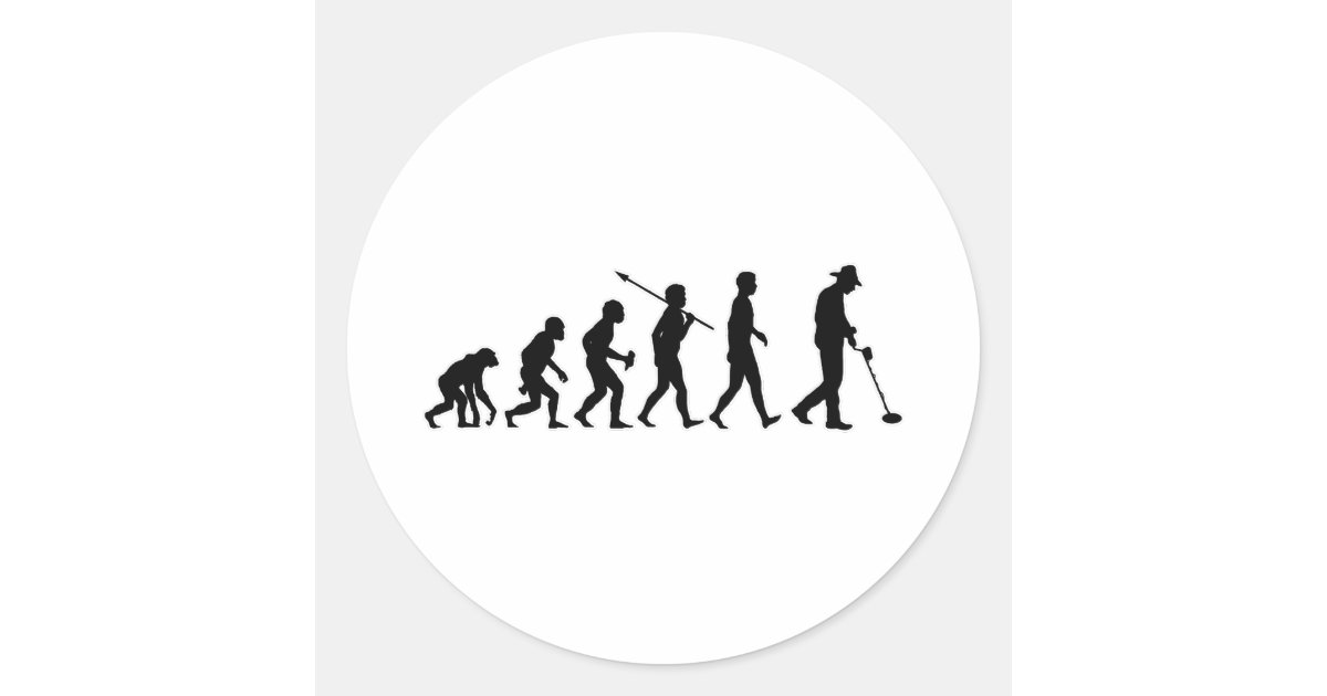 Metal Detecting Classic Round Sticker | Zazzle