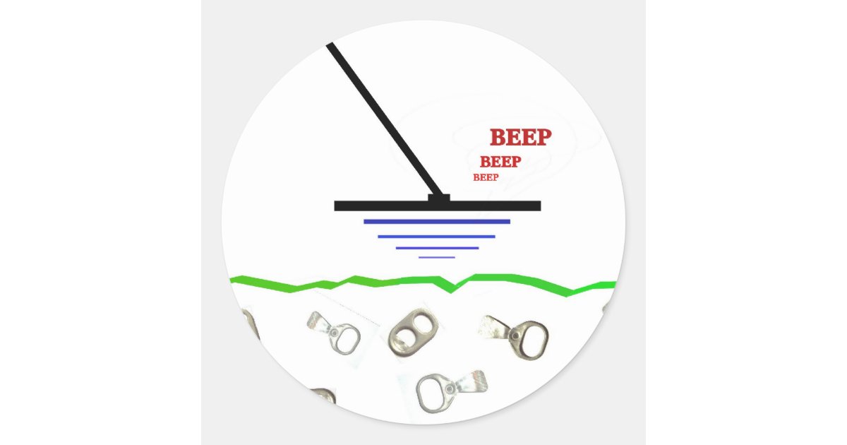 Metal Detecting Classic Round Sticker | Zazzle