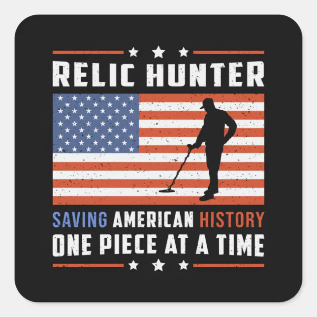 Metal Detecting Detector Detectorist Gift Idea Square Sticker | Zazzle