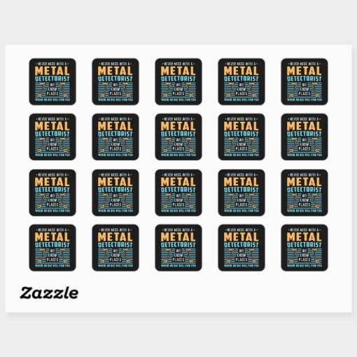Metal Detecting Detectorist Detector Gift Idea Square Sticker | Zazzle