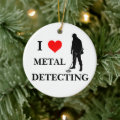 Metal detecting holiday ornament | Zazzle