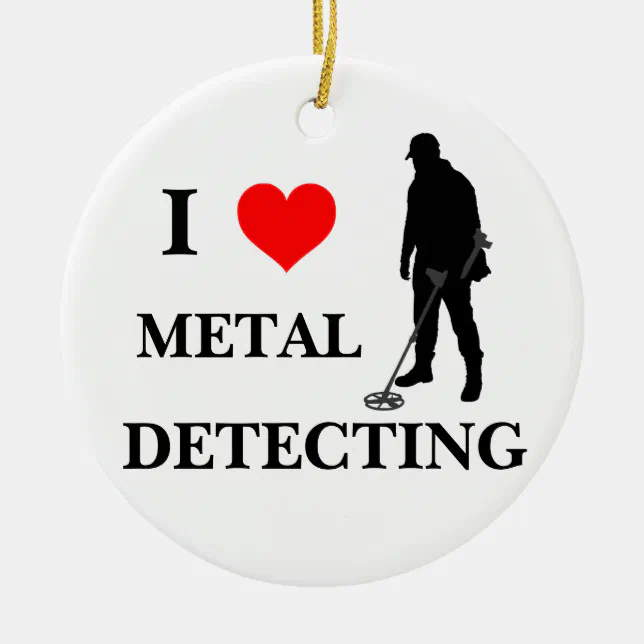 Metal detecting holiday ornament | Zazzle