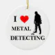 Metal detecting holiday ornament | Zazzle
