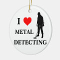 Metal detecting holiday ornament | Zazzle