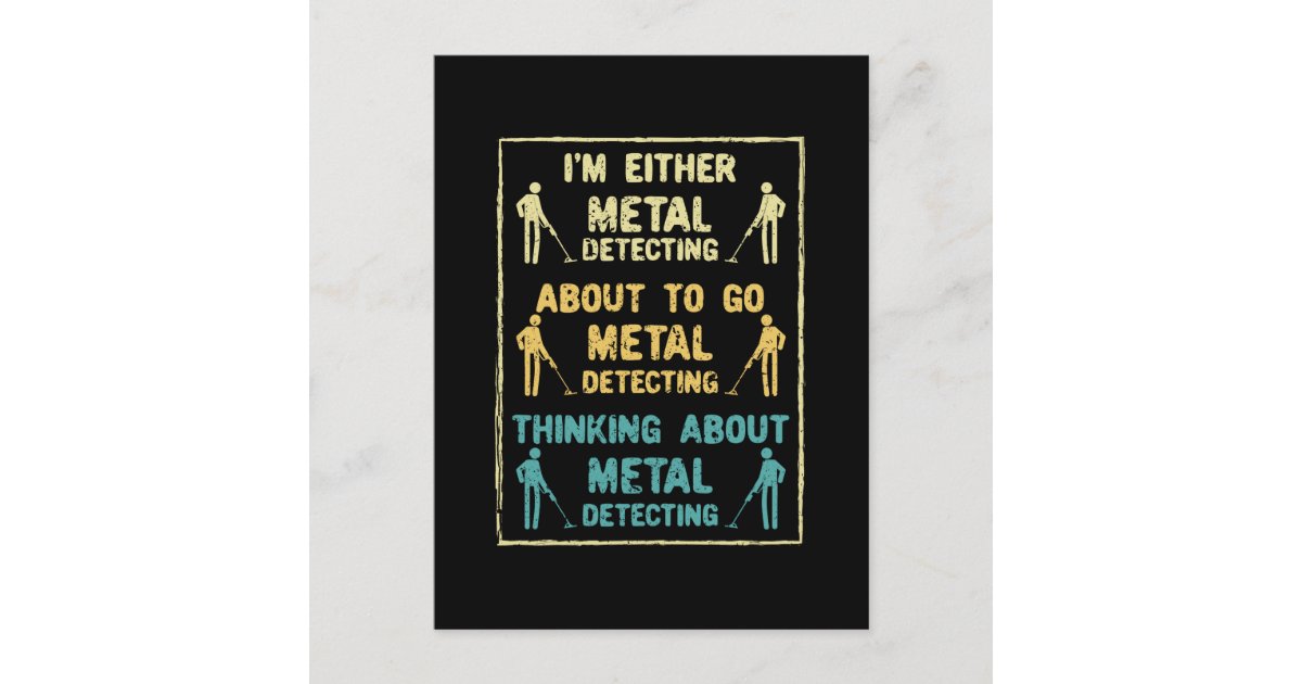 Metal Detecting Metal Detector Postcard | Zazzle