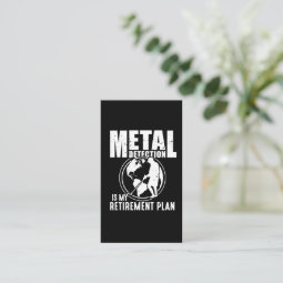 Metal Detecting Retirement Metal Detector Business Card | Zazzle